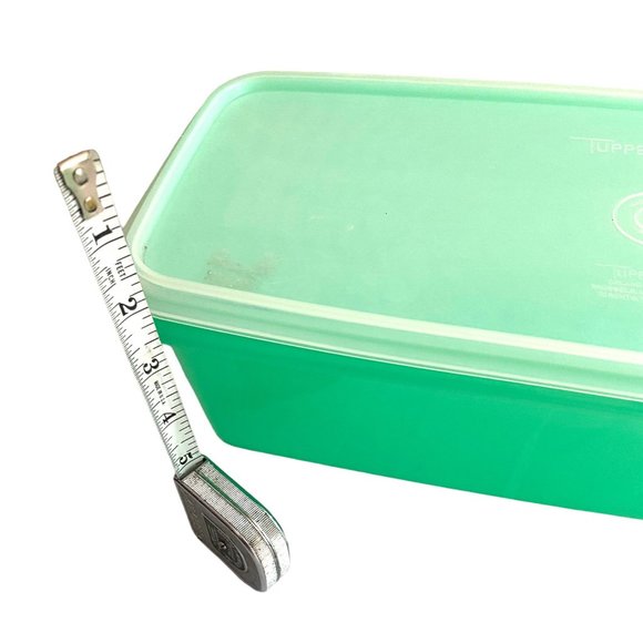 Tupperware | Dining | Vintage Long Square Tupperware Green Container ...